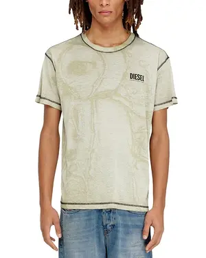 DIESEL® Regular Fit Logo T-shirt - Grey