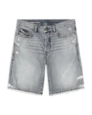 DIESEL® Regular Fit Denim Shorts - Black/denim