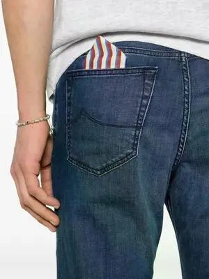 Jacob Cohen Bard Slim Stonewashed Jeans - Blue