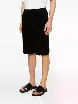 LANEUS Drawstring Raw-edge Shorts