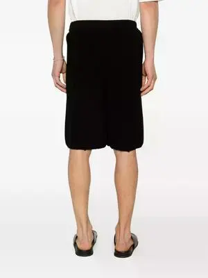 LANEUS Drawstring Raw-edge Shorts
