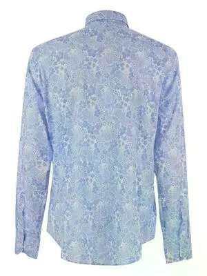 Fedeli Floral-print Shirt - Blue