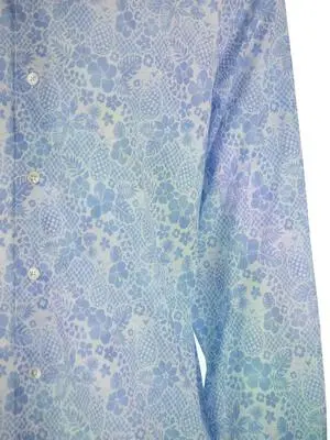 Fedeli Floral-print Shirt - Blue