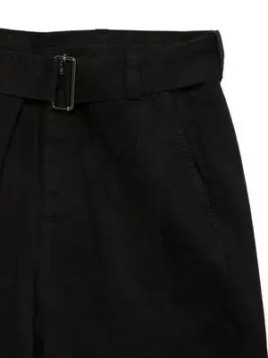 LANEUS Belted Trousers - Black