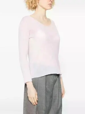 BEYOU V-neck Long Sleeve Sweater - Pink