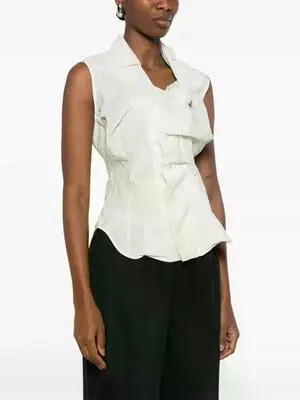 VIVIENNE WESTWOOD Draped Sleeveless Shirt With Orb Logo