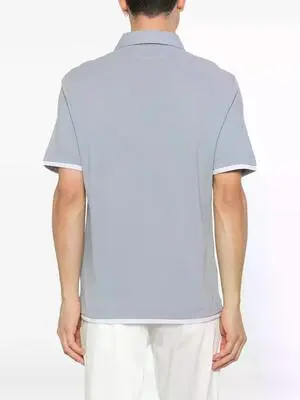 Brunello Cucinelli Buttoned Short-sleeve Polo Shirt - Blue