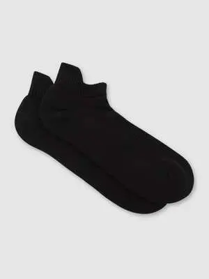 REISS Luca Cotton-Blend Trainer Socks Black