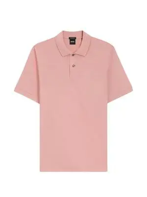 BOSS Button-placket Polo Shirt - Pink