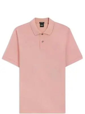 BOSS Button-placket Polo Shirt - Pink
