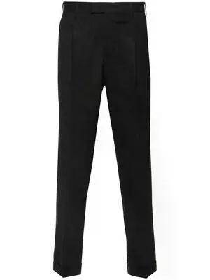 PT TORINO Pleated Slim-cut Trousers - Grey