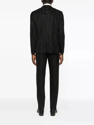 Tagliatore Pinstripe Suit - Black
