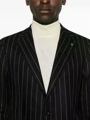 Tagliatore Pinstripe Suit - Black