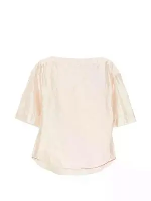 Filippa K Short Sleeve Boatneck Blouse - Neutrals