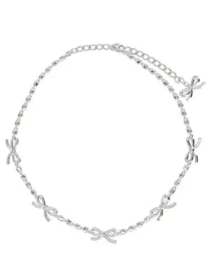 SELF-PORTRAIT Crystal Bow Necklace