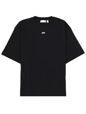 Off-White T-shirt With Logo - Black