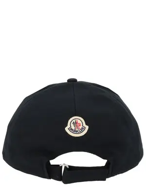 Moncler Baseball Cap With Logo - Black