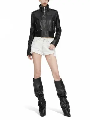 Rick Owens Bias Cutoffs Shorts - Ivory