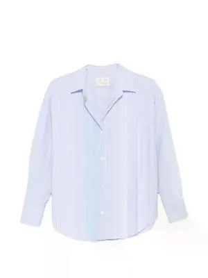 MC2 SAINT BARTH Striped Embroidered Shirt - Blue