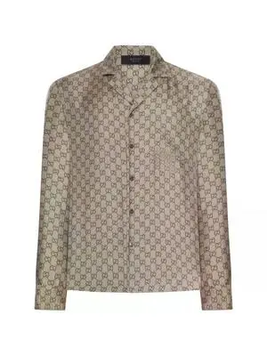 Gucci Gg-pattern Silk Shirt