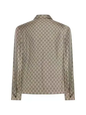 Gucci Gg-pattern Silk Shirt