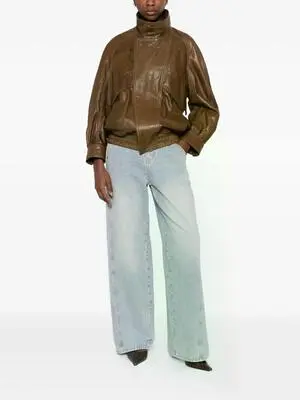 ELEH Button-fastening Wide-leg Jeans
