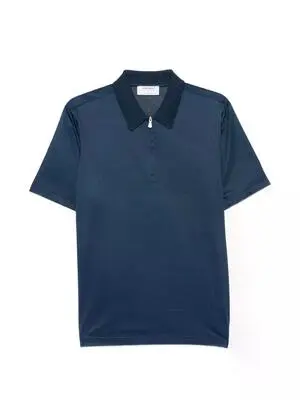GRAN SASSO Half-zip Polo Shirt - Blue