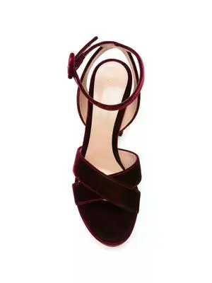 GIANVITO ROSSI Criss-cross Strap Platform Heeled Sandals - Red