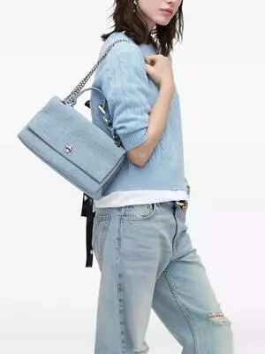 Marc Jacobs The Suede Croc Dual-chain Shoulder Bag