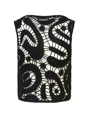 Pinko Sleeveless Crochet Top