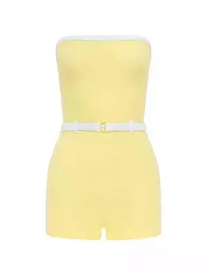 FAE SWIM Stevie Belted Playsuit - Yellow