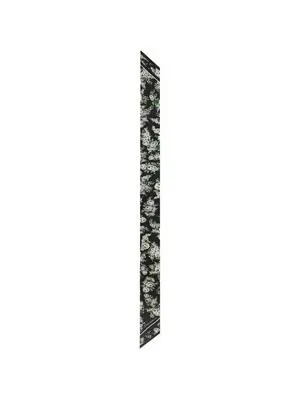 Dolce & Gabbana Small Flower Bouquet-print Silk Twill Bandeau - Black
