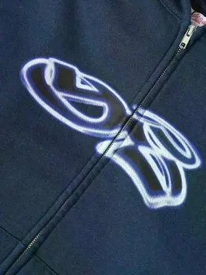 YARDSALE Spray Zip-up Hoodie - Blue