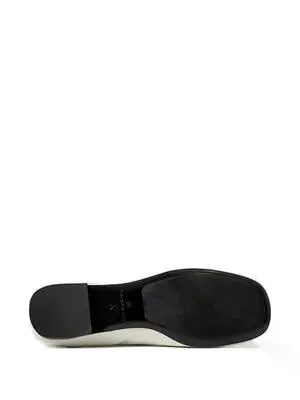 AMI Paris Heart's Friend Leather Ballet Flats - Neutrals