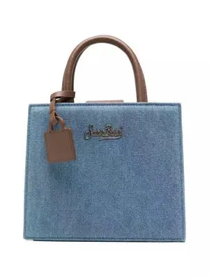 MC2 SAINT BARTH Mini Tote Bag With Logo - Blue