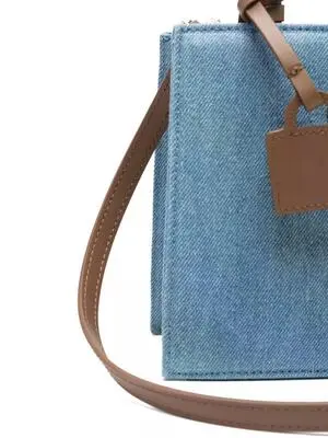 MC2 SAINT BARTH Mini Tote Bag With Logo - Blue
