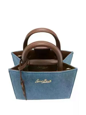 MC2 SAINT BARTH Mini Tote Bag With Logo - Blue