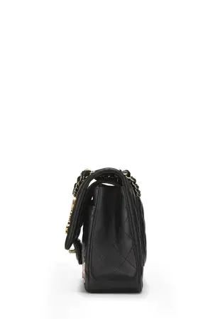 Chanel Lambskin Hollywood Charm Double Flap Medium - Black