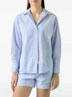 MC2 SAINT BARTH Striped Embroidered Shirt