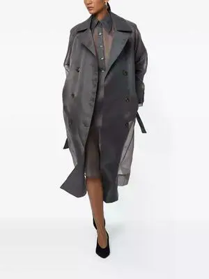 Apparis Tyra Organza Midi Skirt - Grey