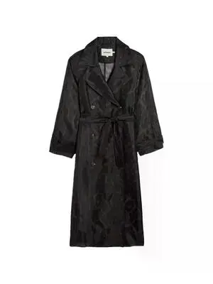 Apparis Lana Belted Trench Coat - Black