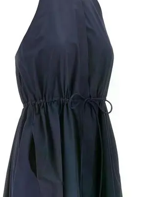 Emporio Armani Drawstring Sleeveless Maxi Dress - Blue