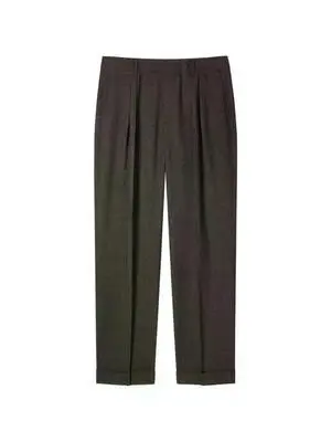 Paul Smith Pleated Cuffed Trousers - Brown