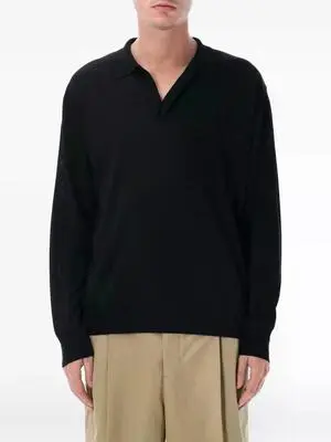 ROBERTO COLLINA Polo Collar Sweater - Black