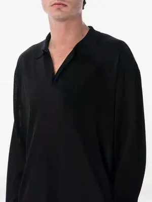 ROBERTO COLLINA Polo Collar Sweater - Black
