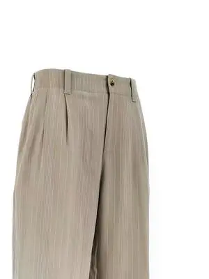 GOLDEN GOOSE Pinstripe Trousers - Neutrals