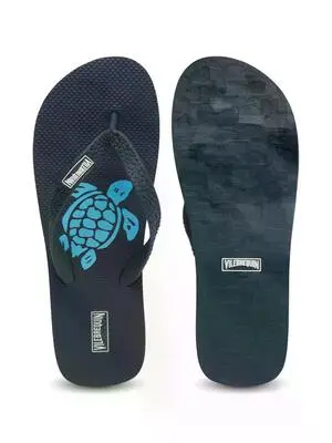 Vilebrequin Turtle-print Flip-flops - Blue
