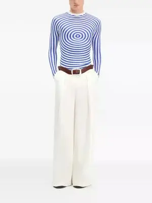 JEAN PAUL GAULTIER Target Crewneck Top - Blue
