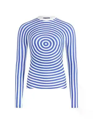 JEAN PAUL GAULTIER Target Crewneck Top - Blue