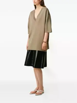 AMI Paris V-neck Short Sleeve Merino Wool Sweater